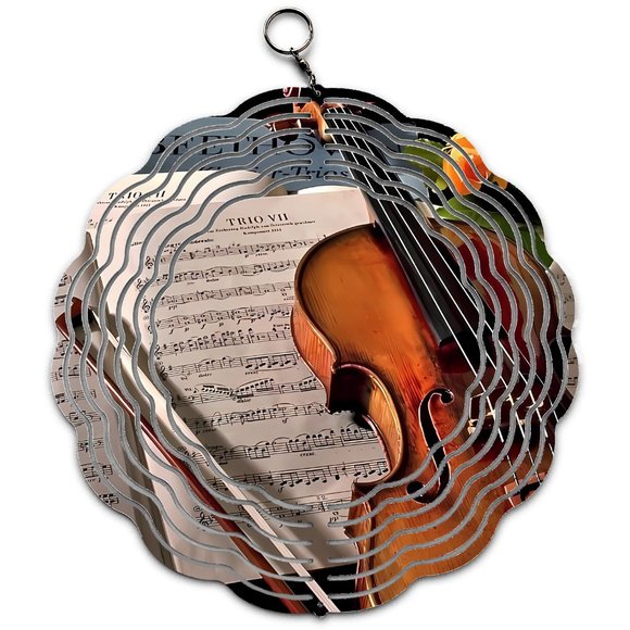 Design | Violin Music Notes Instrumental Design Wind Spinner | Poshmark